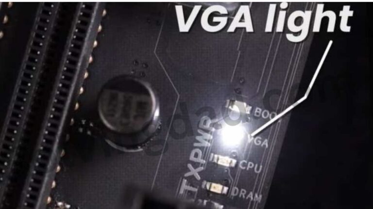 VGA Light on Motherboard – how to fix it and what is it